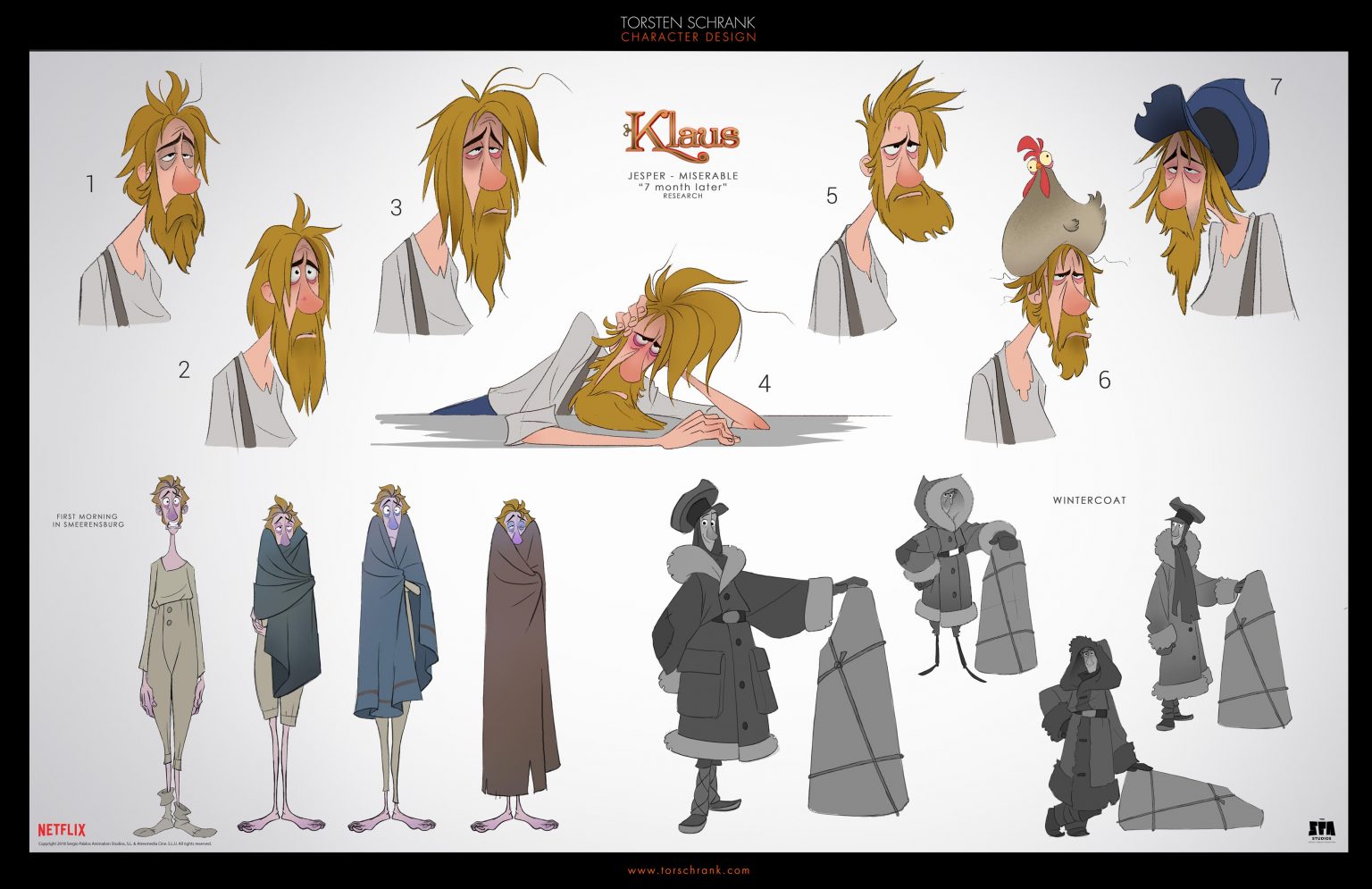 KLAUS (NETFLIX) - TORSTEN SCHRANK CHARACTER DESIGN