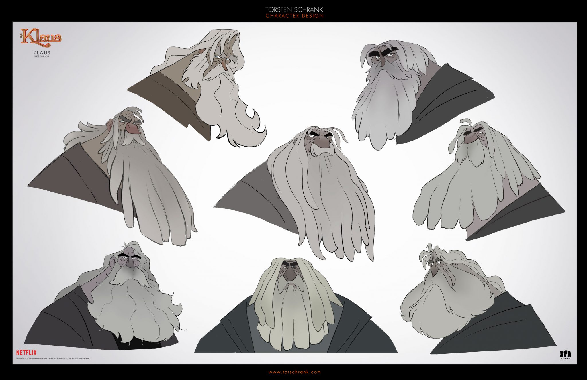 KLAUS (NETFLIX) - TORSTEN SCHRANK CHARACTER DESIGN