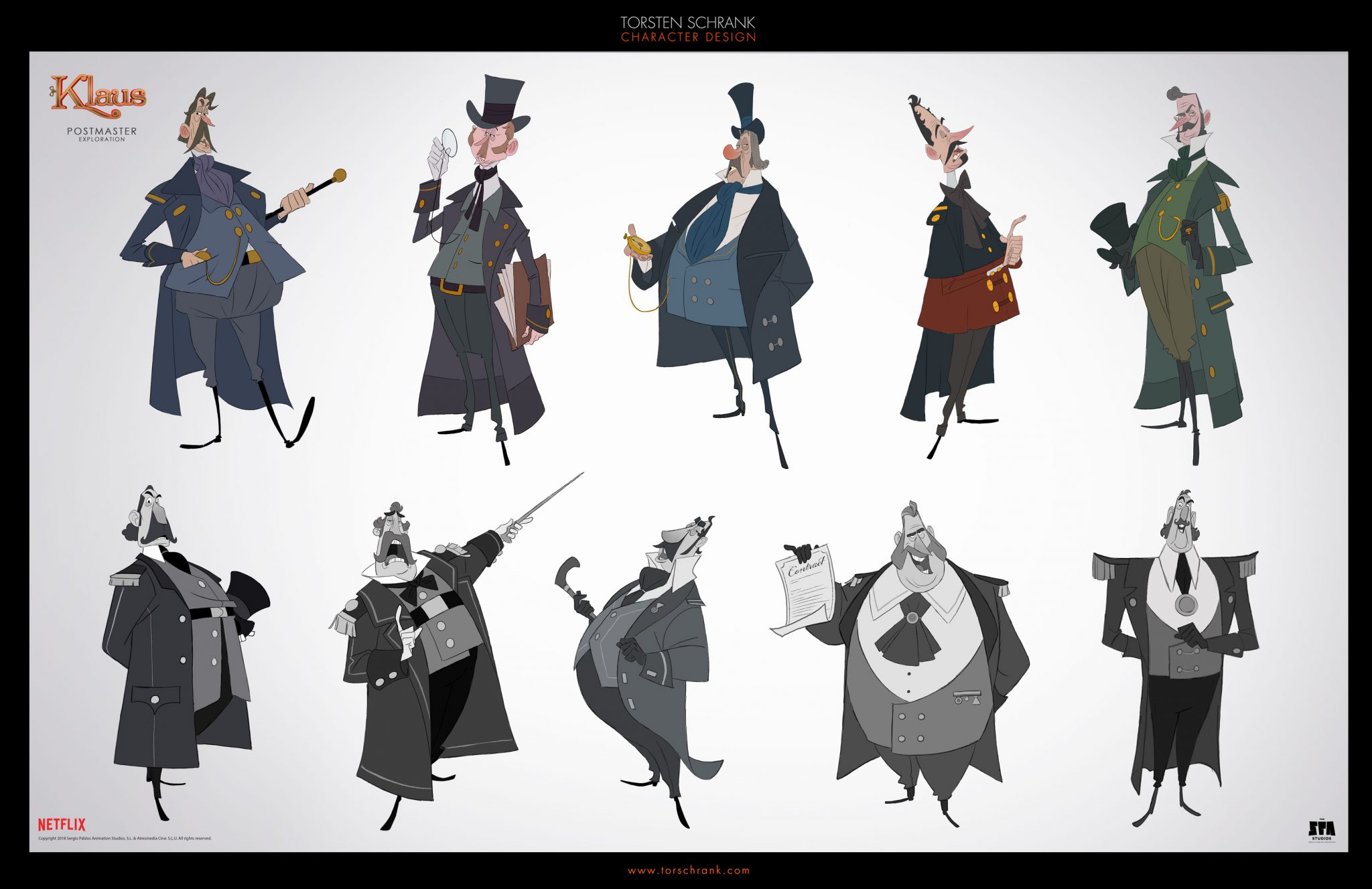 KLAUS (NETFLIX) - TORSTEN SCHRANK CHARACTER DESIGN